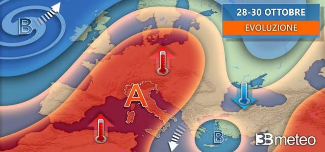 Meteo per il ponte del 1 novembre: ancora temperature e caldo anomalo